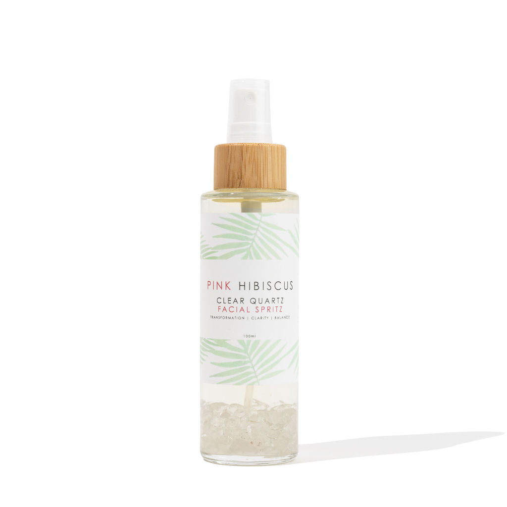Pink Hibiscus Clear Quartz Facial Spritz | Pink Hibiscus